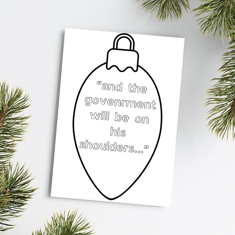 Bible Verse Christmas Coloring Pages - Etsy