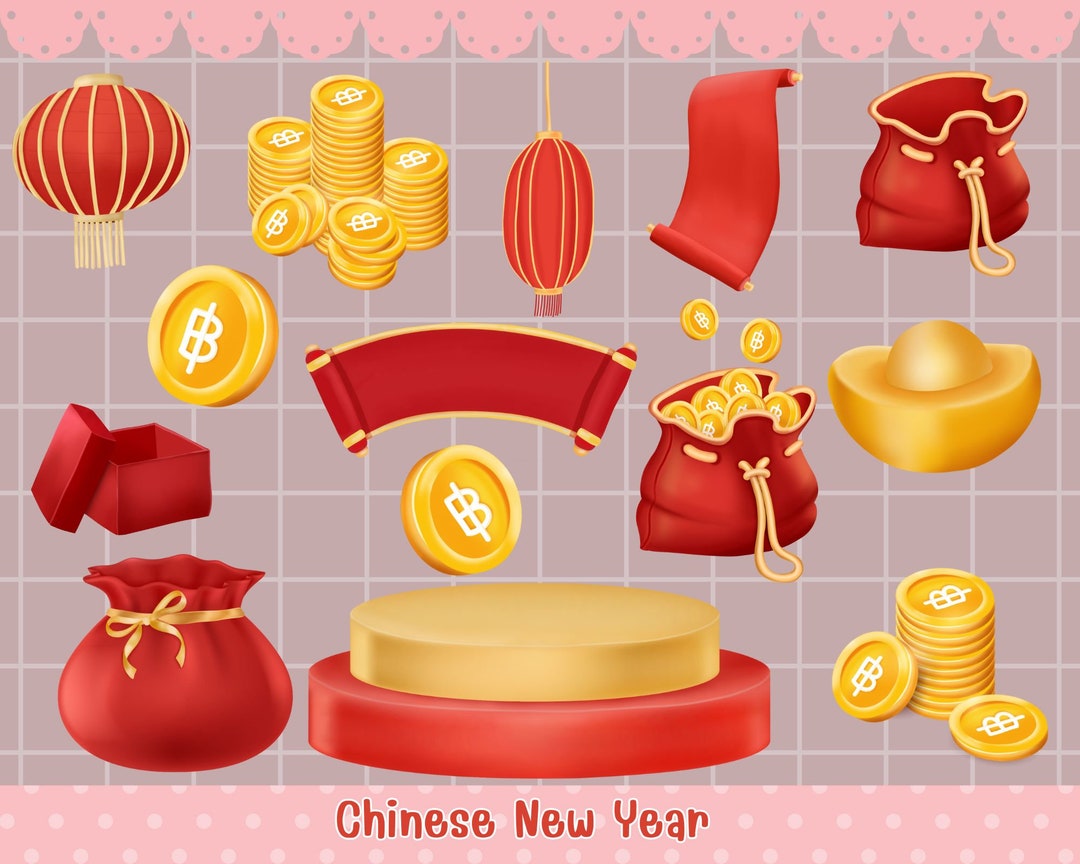 Chinese New Year Clip Art Bundle PNG - Etsy
