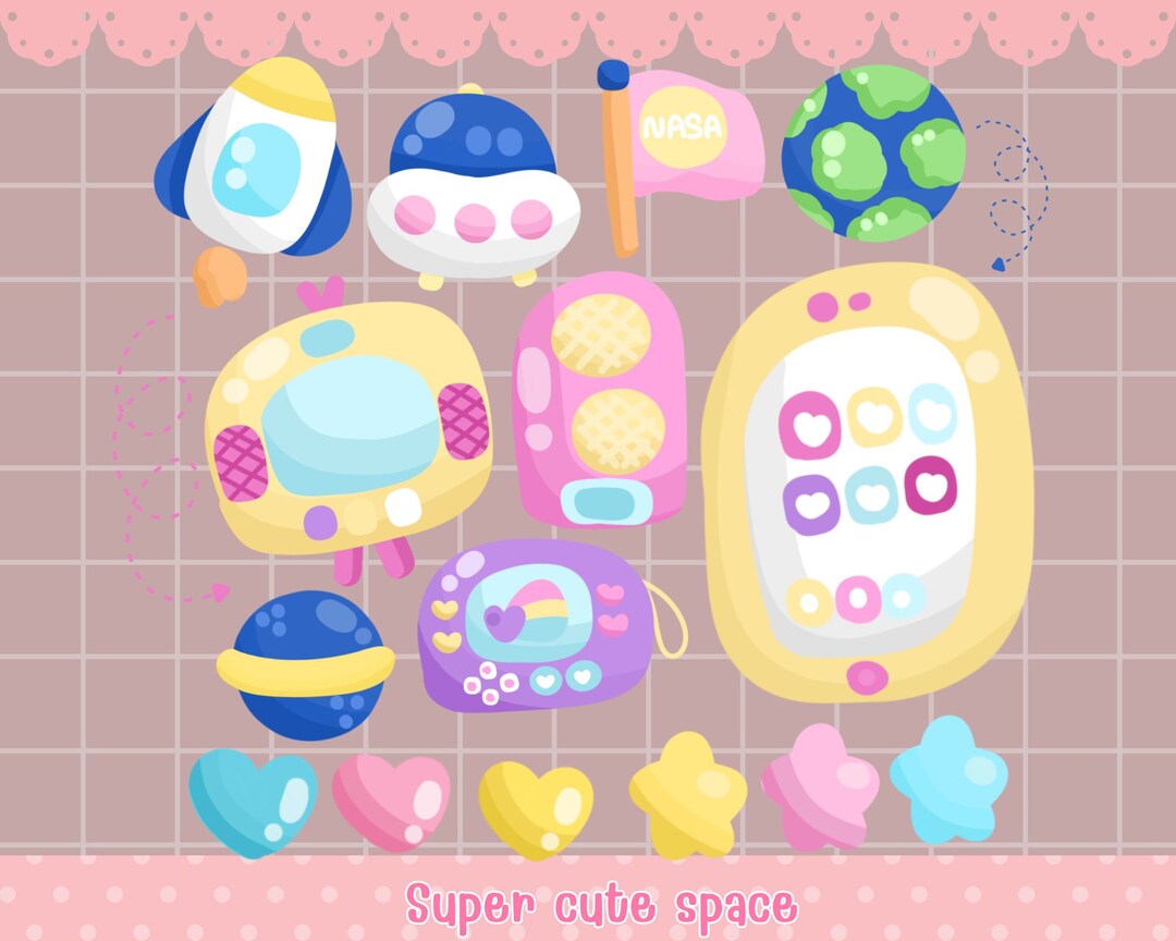 Super Cute Space Clip Art Bundle PNG - Etsy