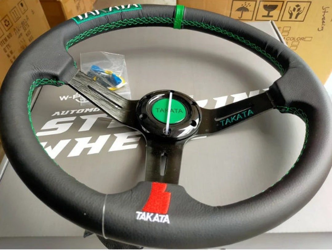 Set TAKATA Semi Deep Dish Steering Wheel Leather 350MM Express - Etsy