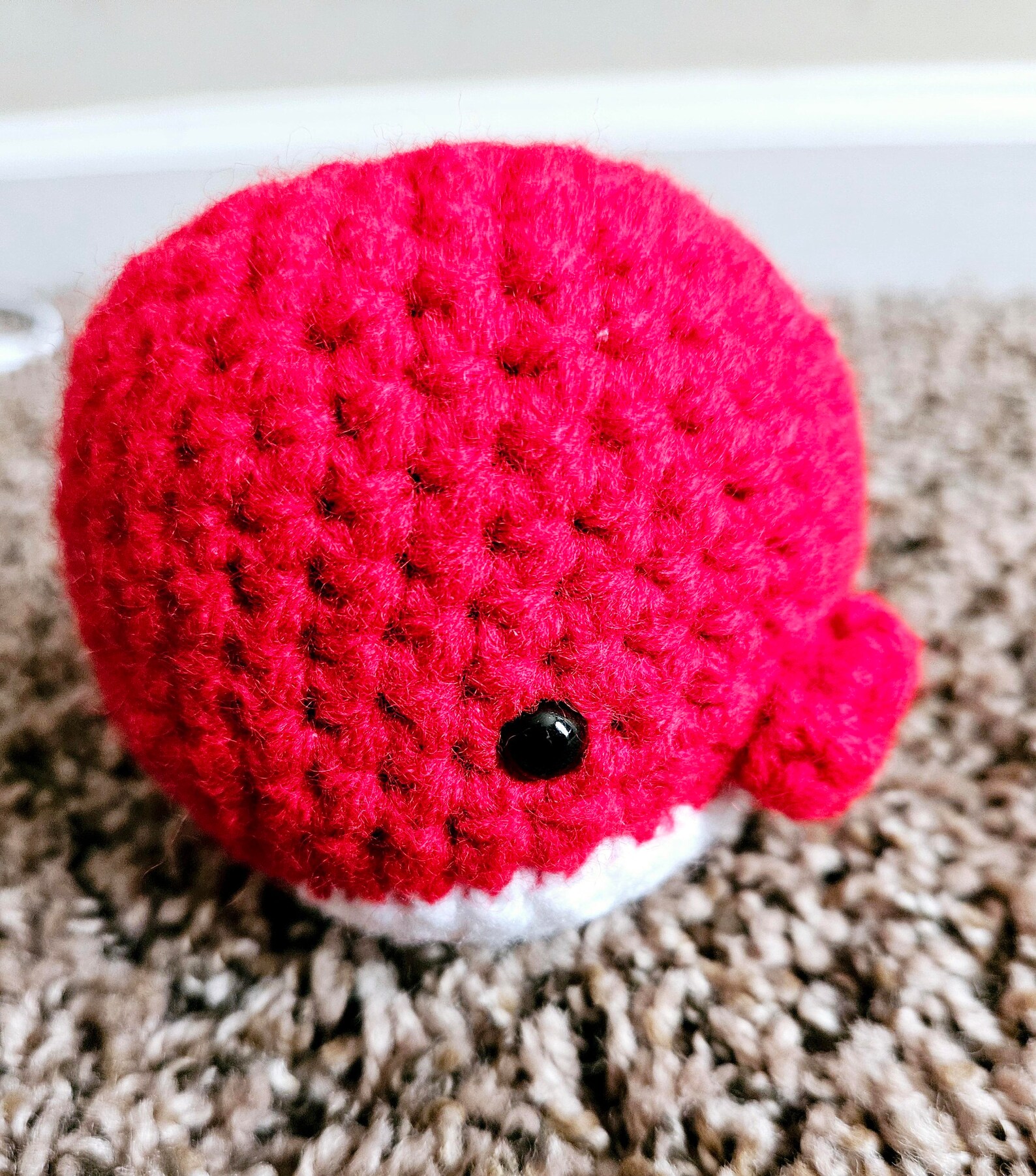 Crochet Red Amigurumi Whale, Stuffed Animal Plushie, Red Plush Whale - Etsy