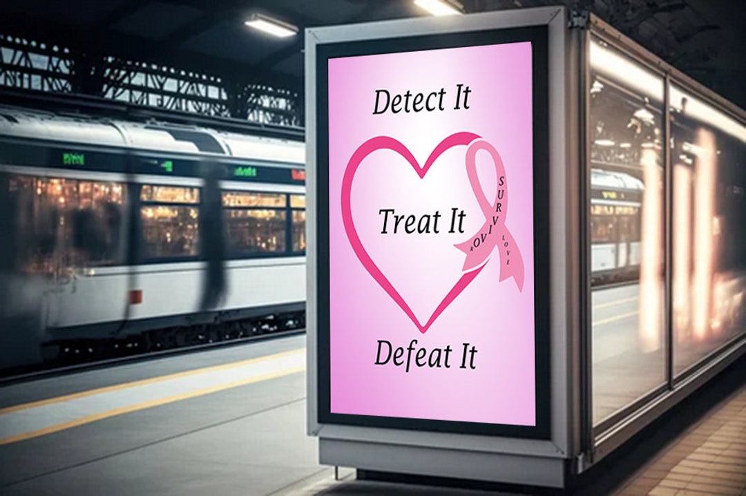 Breast Cancer Awareness Printable Poster, Breast Cancer Digital Print ...