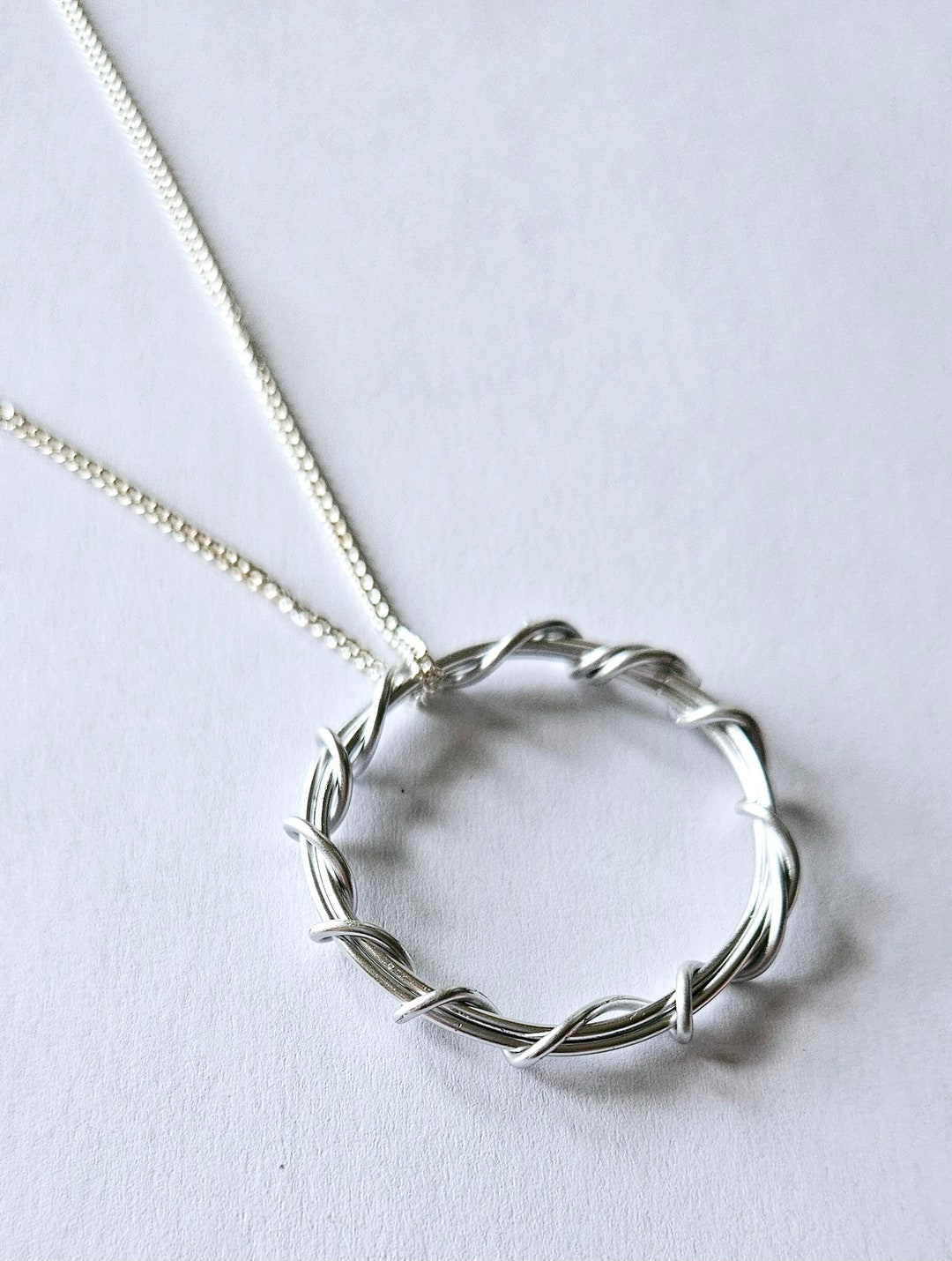 Karma Circle Necklace, Dainty Circle Necklace, Simple Jewelry ...