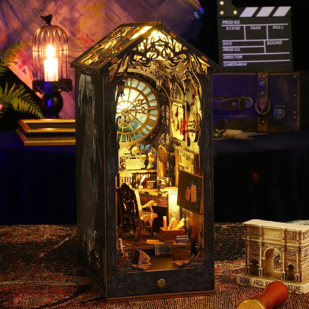 Detective Book Nook DIY Kit for Housewarming Gift 3D Model Building ...