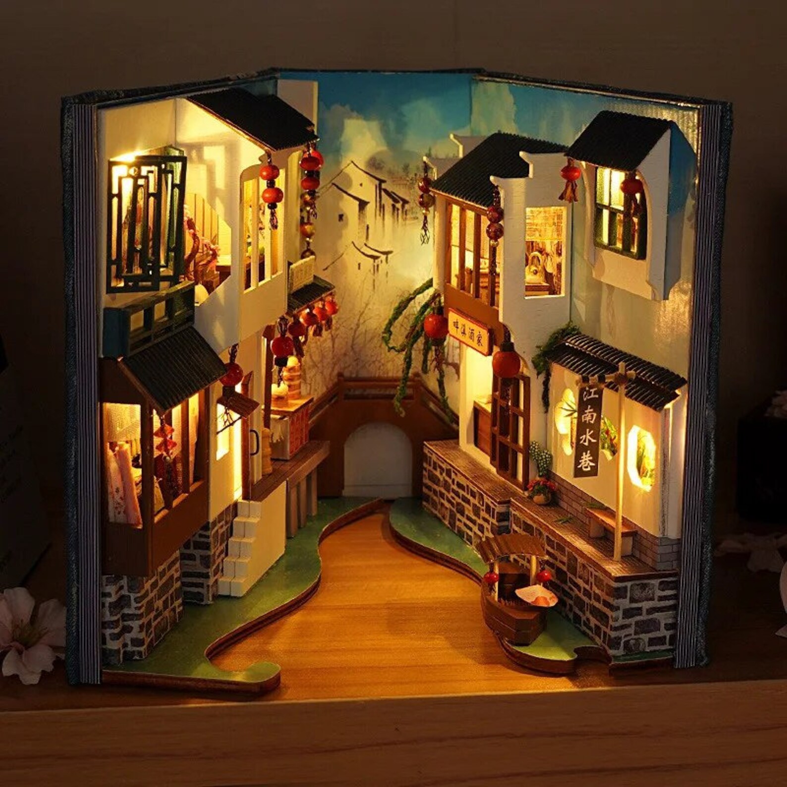 Japanese River Book Nook DIY Kit for Housewarming Gift 3D Model ...