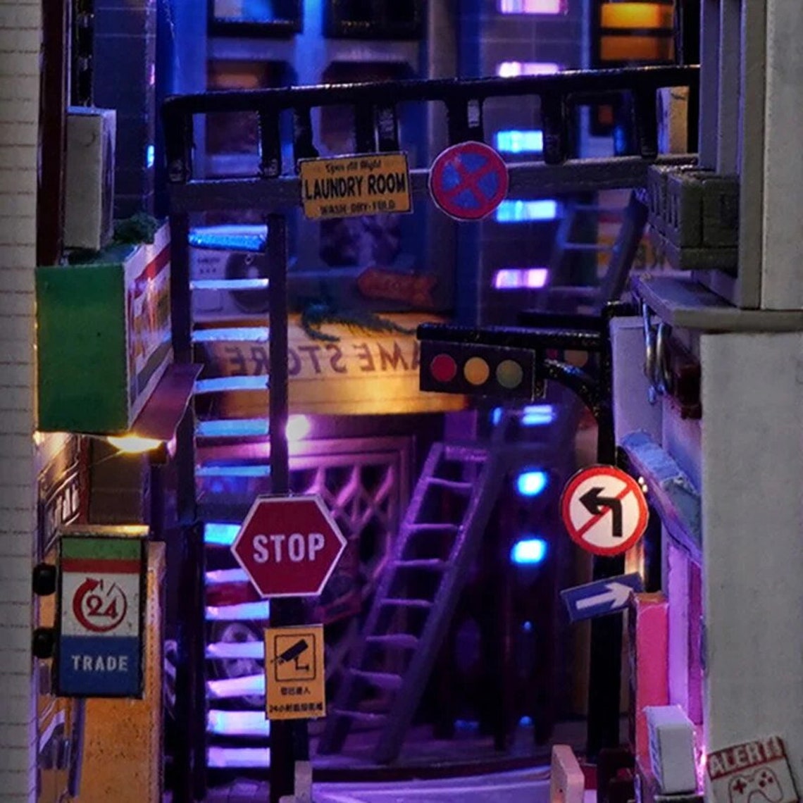 Cyberpunk Book Nook DIY Kit for Christmas Gift 3D Model - Etsy UK