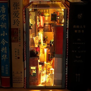 Cyberpunk Book Nook DIY Kit for Housewarming Gift 3D Model Building ...