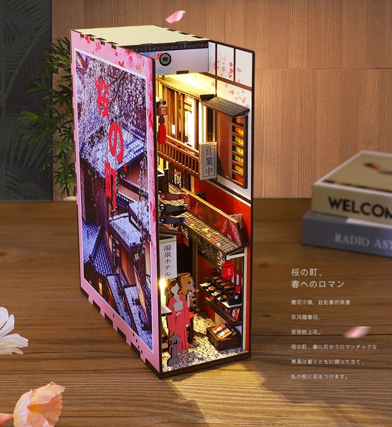 Japanese Shop Book Nook DIY Kit for Housewarming Gift 3D Model Building ...