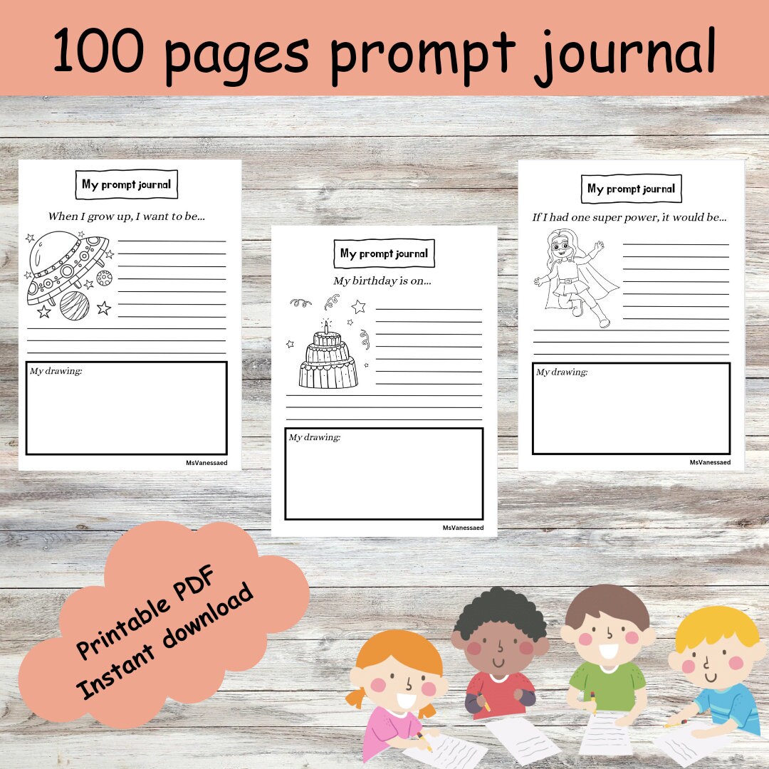 Prompt Journal for Kids - Etsy