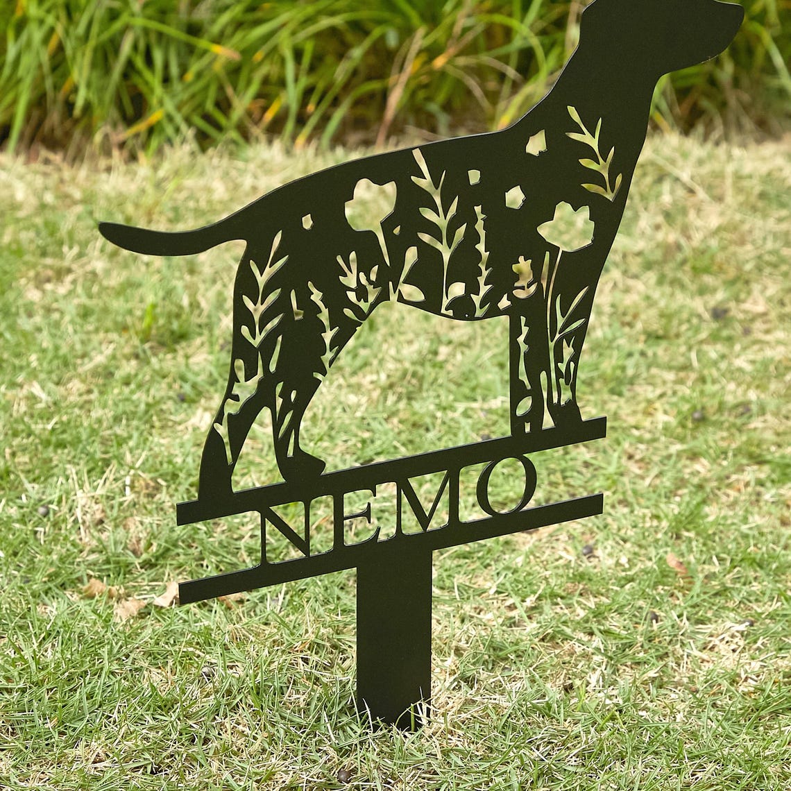 Custom Dog Metal Memorial Garden Stake,personalized Pet Name Stake,dog ...