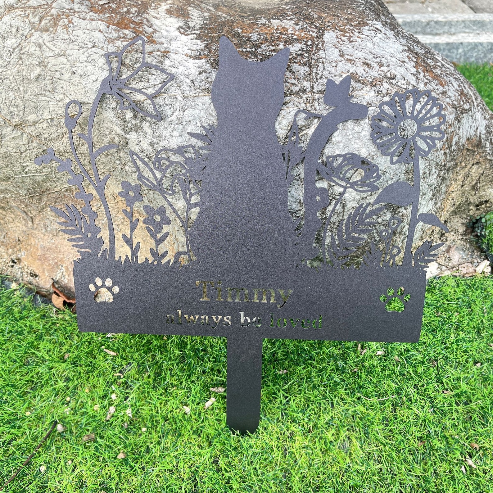 Custom Metal Pet Memorial Stake, Metal Dog Pet Memorial Marker, Pet ...