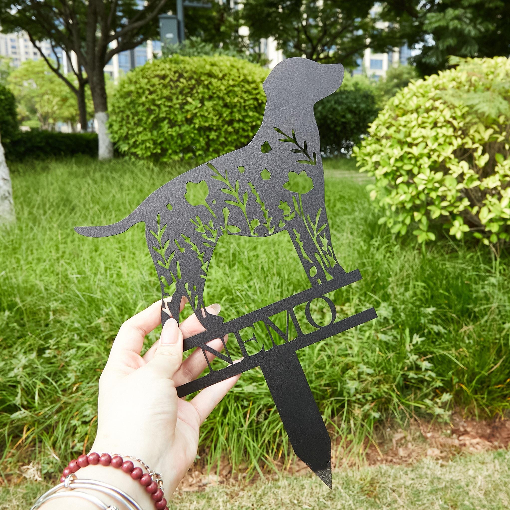 Custom Dog Metal Memorial Garden Stake,personalized Pet Name Stake,dog ...