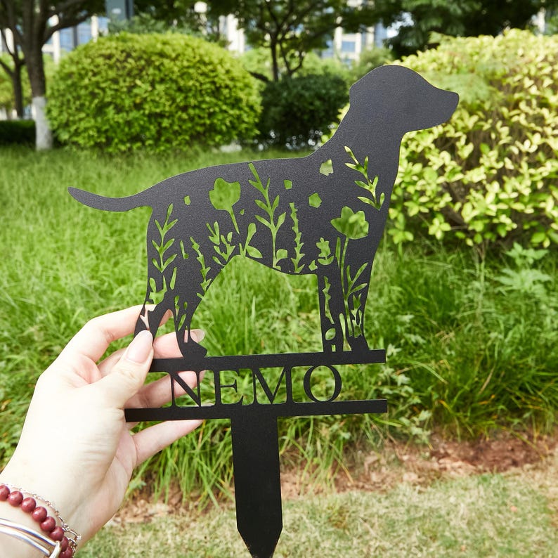 Custom Dog Metal Memorial Garden Stake,personalized Pet Name Stake,dog ...