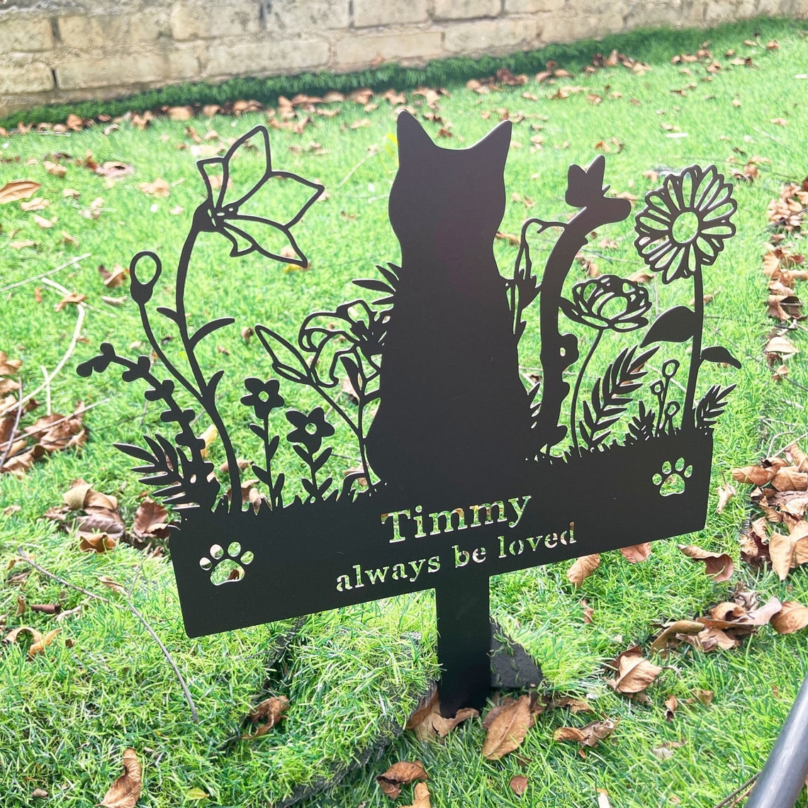 Custom Metal Pet Memorial Stake, Metal Dog Pet Memorial Marker, Pet ...