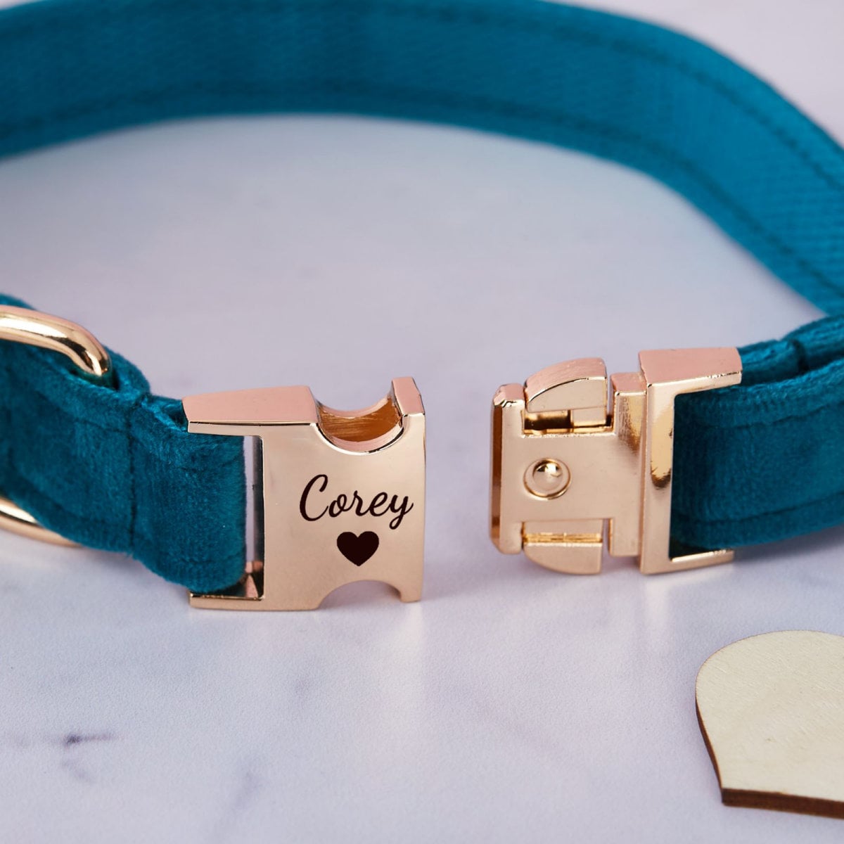Multiple Colour Velvet Personalise Dog Collar Leash Set With Bow,pink ...