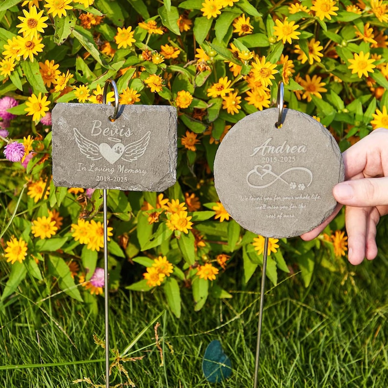 Custom Pet Memorial Stone,personalized Engraved Pet Memorial Garden ...