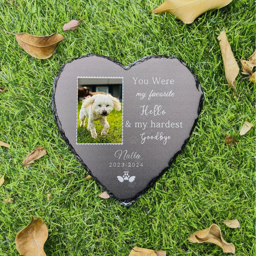 Custom Dog Memorial | Personalized Slate Pet Memorial | Pet Memorial ...