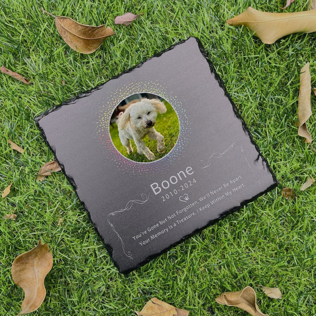 Custom Granite Dog Cat Memorial Headstone, Dog Memorial Garden Stone ...