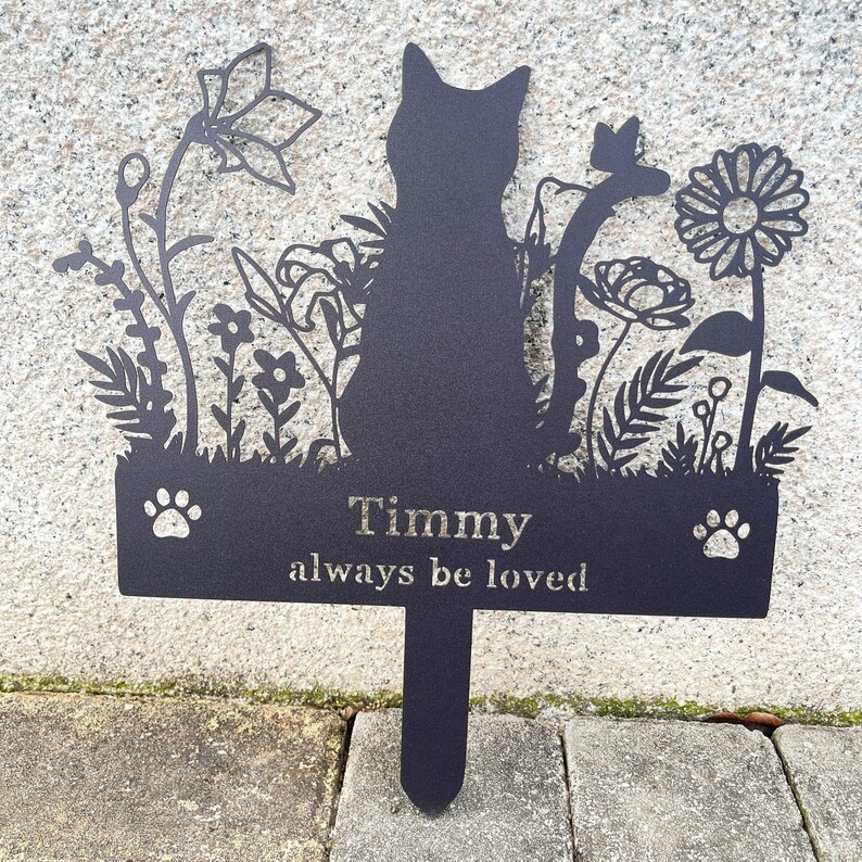 Custom Metal Pet Memorial Stake, Metal Dog Pet Memorial Marker, Pet ...
