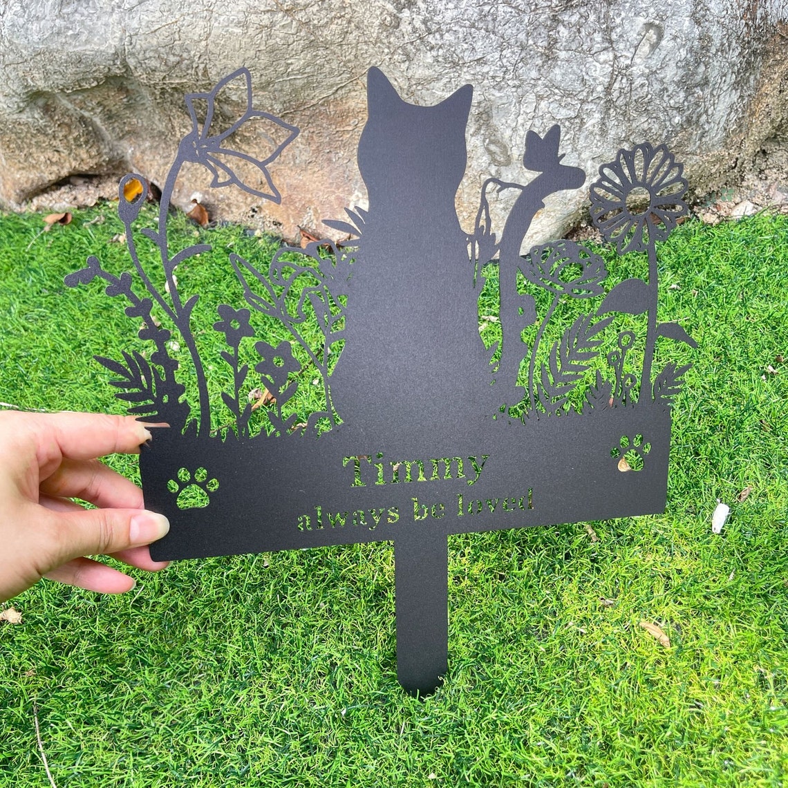 Custom Metal Pet Memorial Stake, Metal Dog Pet Memorial Marker, Pet ...