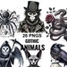 Gothic Animals Clipart, Gothic Clipart, Gothic Halloween PNG, Gothic ...