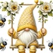 Watercolor Bee Gnome Clipart: Spring & Summer PNG Bundle (digital ...