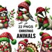 Christmas Animals Clipart Bundle, Christmas Clipart, Animals Winter ...