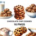 Watercolor Chocolate Chip Cookies Clipart: PNG Images (digital Download ...