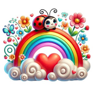 Valentine Ladybug Clipart, Cute Ladybug Png, Ladybug Clipart, Love Bug ...