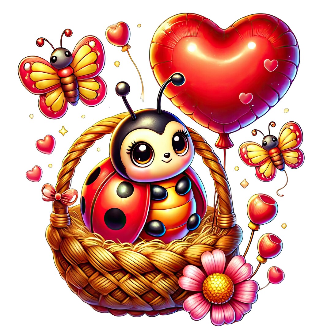 Valentine Ladybug Clipart, Cute Ladybug Png, Ladybug Clipart, Love Bug ...