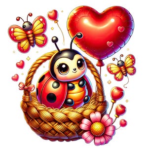 Valentine Ladybug Clipart, Cute Ladybug Png, Ladybug Clipart, Love Bug ...