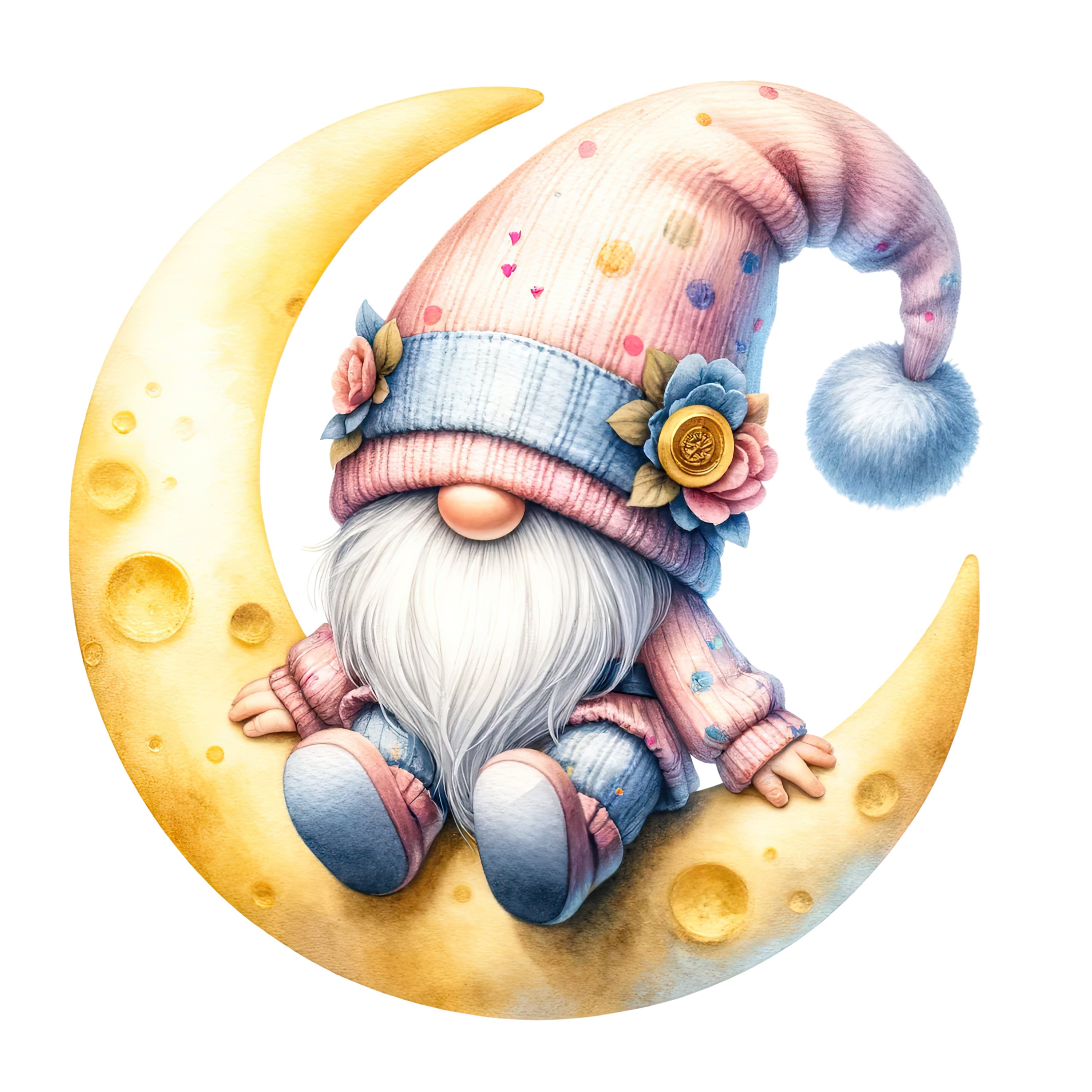 Valentines Pastel Gnome Clipart, Gnome Sublimation, Valentines Graphics ...