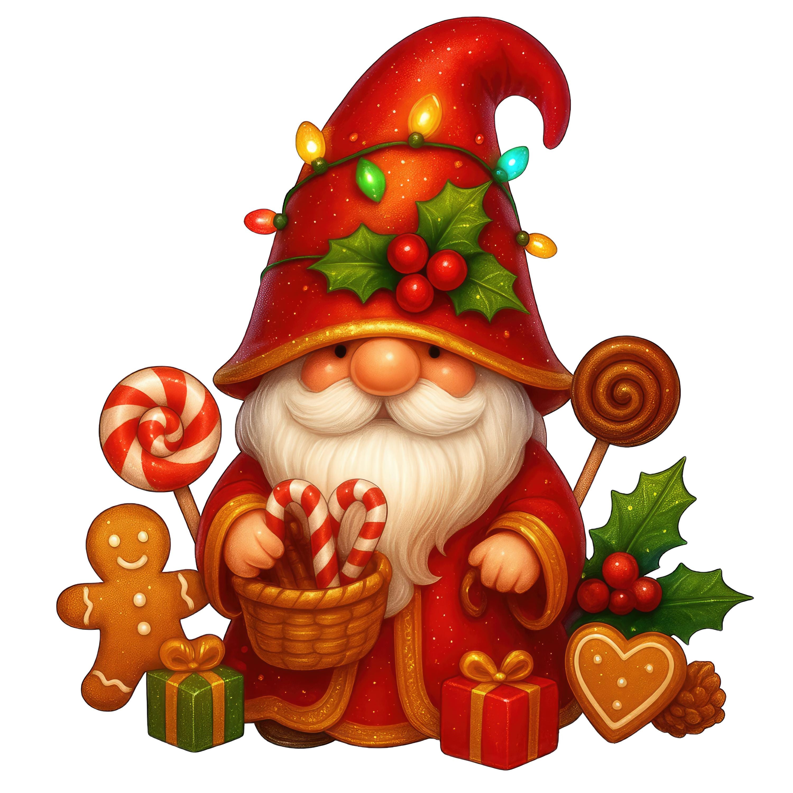 Christmas Gnome Clipart PNG Bundle: 27 Holiday Gnomes (digital Download ...