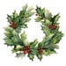 Christmas Wreath Clipart, Merry Christmas,holly Wreath Clipart,merry ...