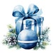 Watercolor Blue Baubles Clipart, Blue Bauble Clipart, Christmas ...
