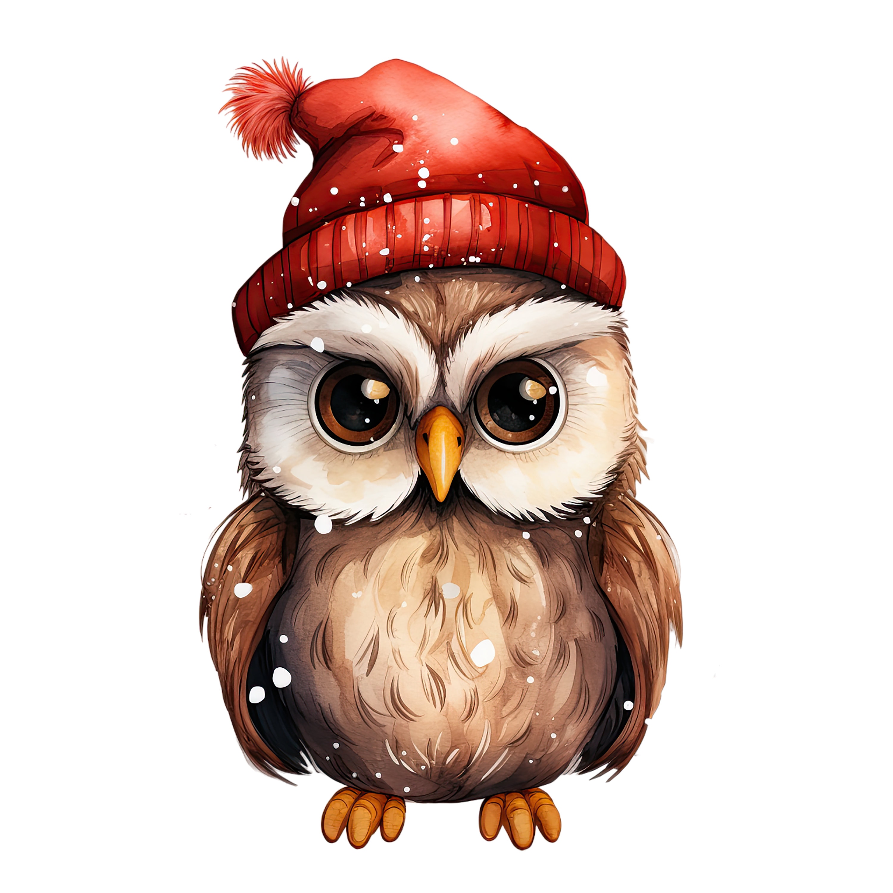 Watercolor Christmas Owl Clipart Christmas Owl Clipart Owl - Etsy