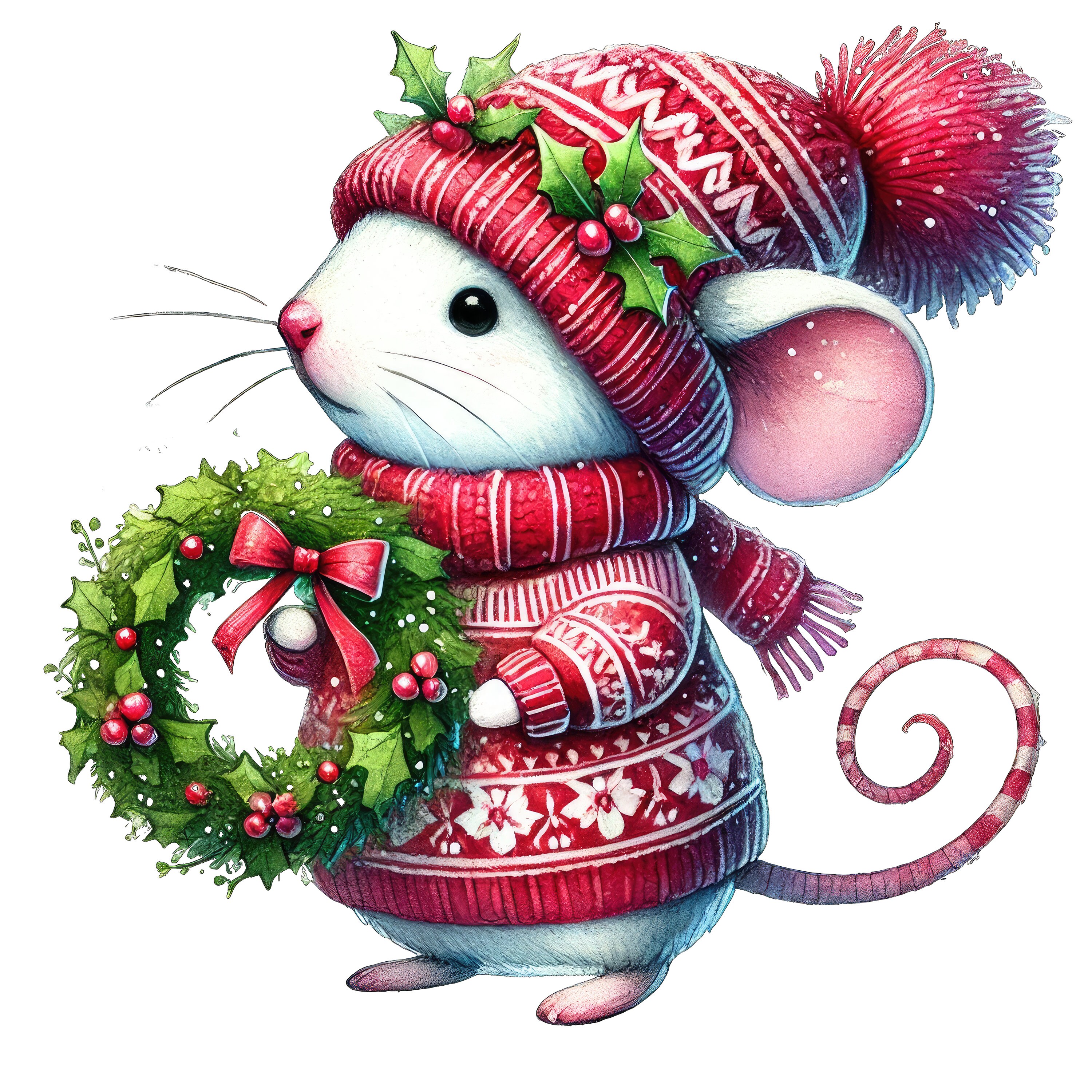 Christmas Mouse Clipart, Xmas Mouse Png, Mouse Clipart,mouse Images ...
