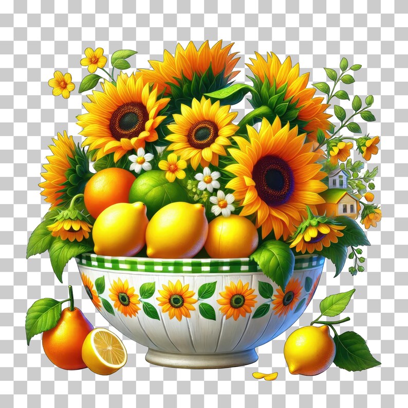 Sunflower Clipart Bundle: Spring Garden PNG (digital Download) - Etsy