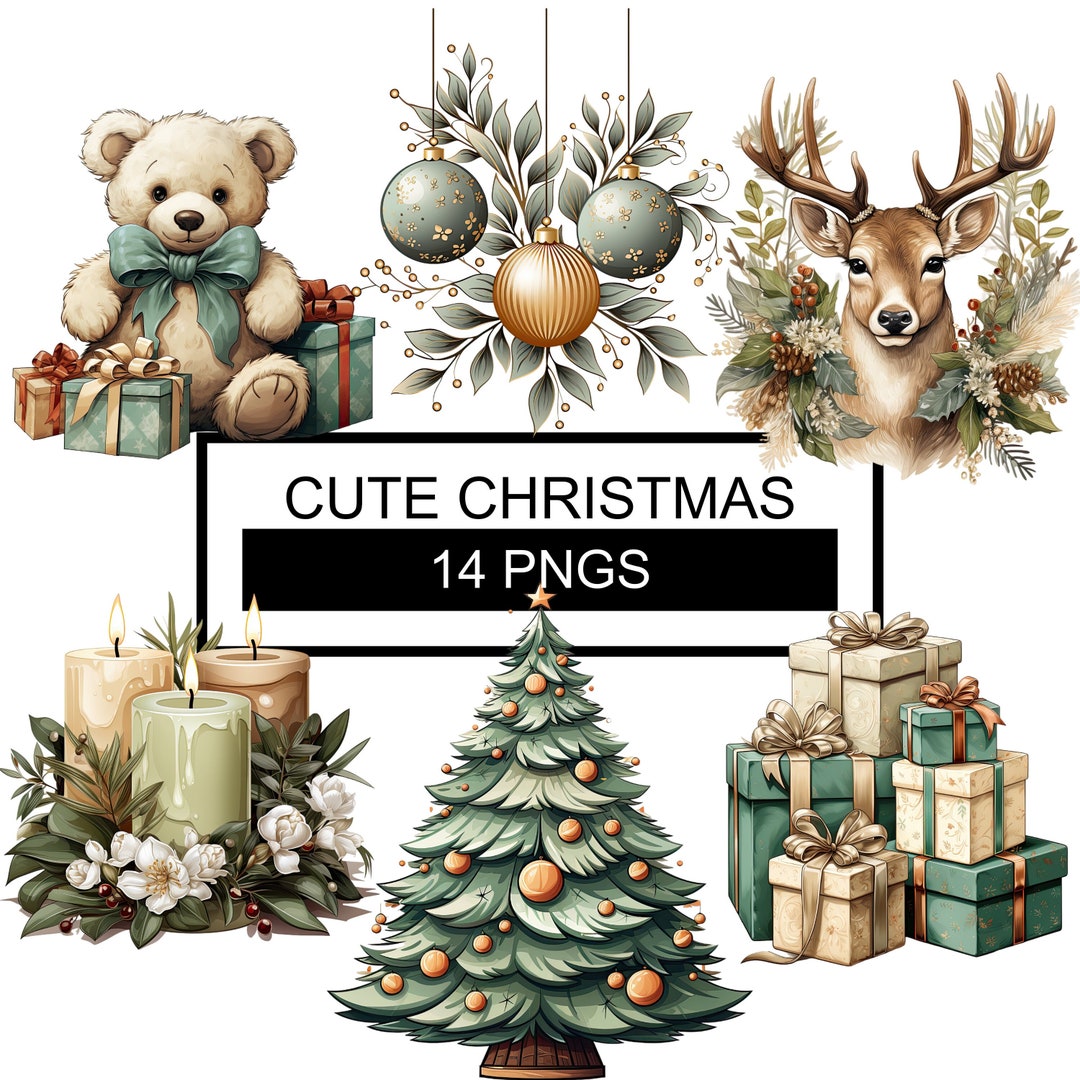 Christmas Watercolor Clipart, Winter Holidays Watercolor Png, Christmas ...