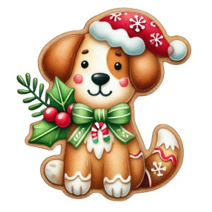 Gingerbread Animals Clipart: Christmas Cookie Designs (digital Download ...
