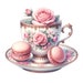 Vintage Pink Rose Teacup Clipart: Tea Party PNG Set (digital Download ...