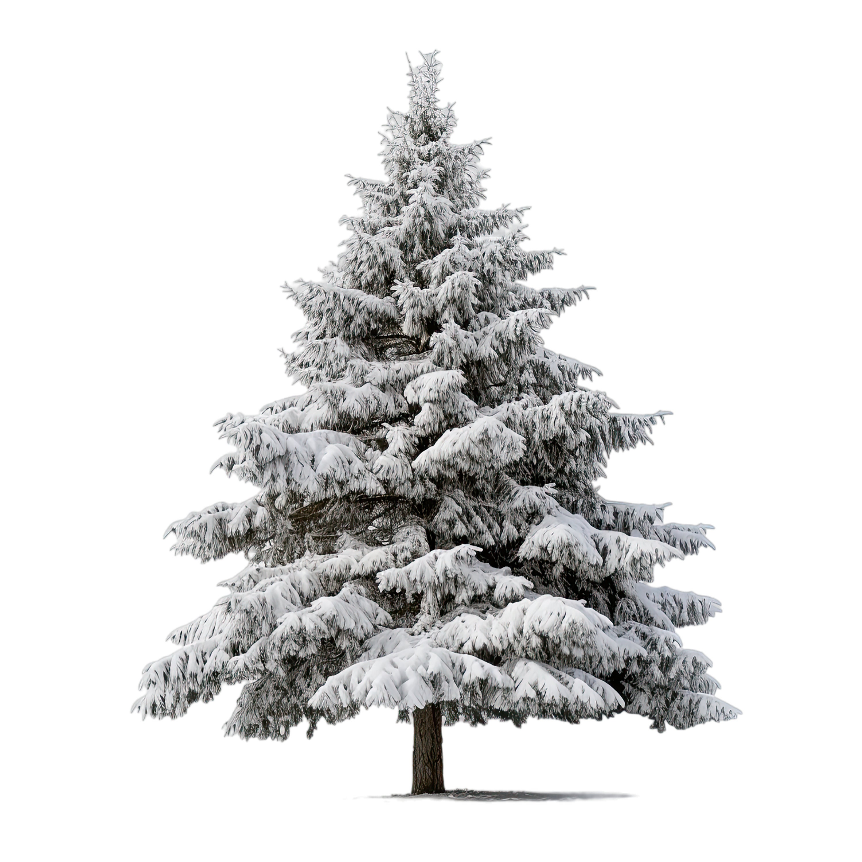 Snowy Tree Clipart, Christmas Tree Clipart, Watercolor Christmas Tree ...