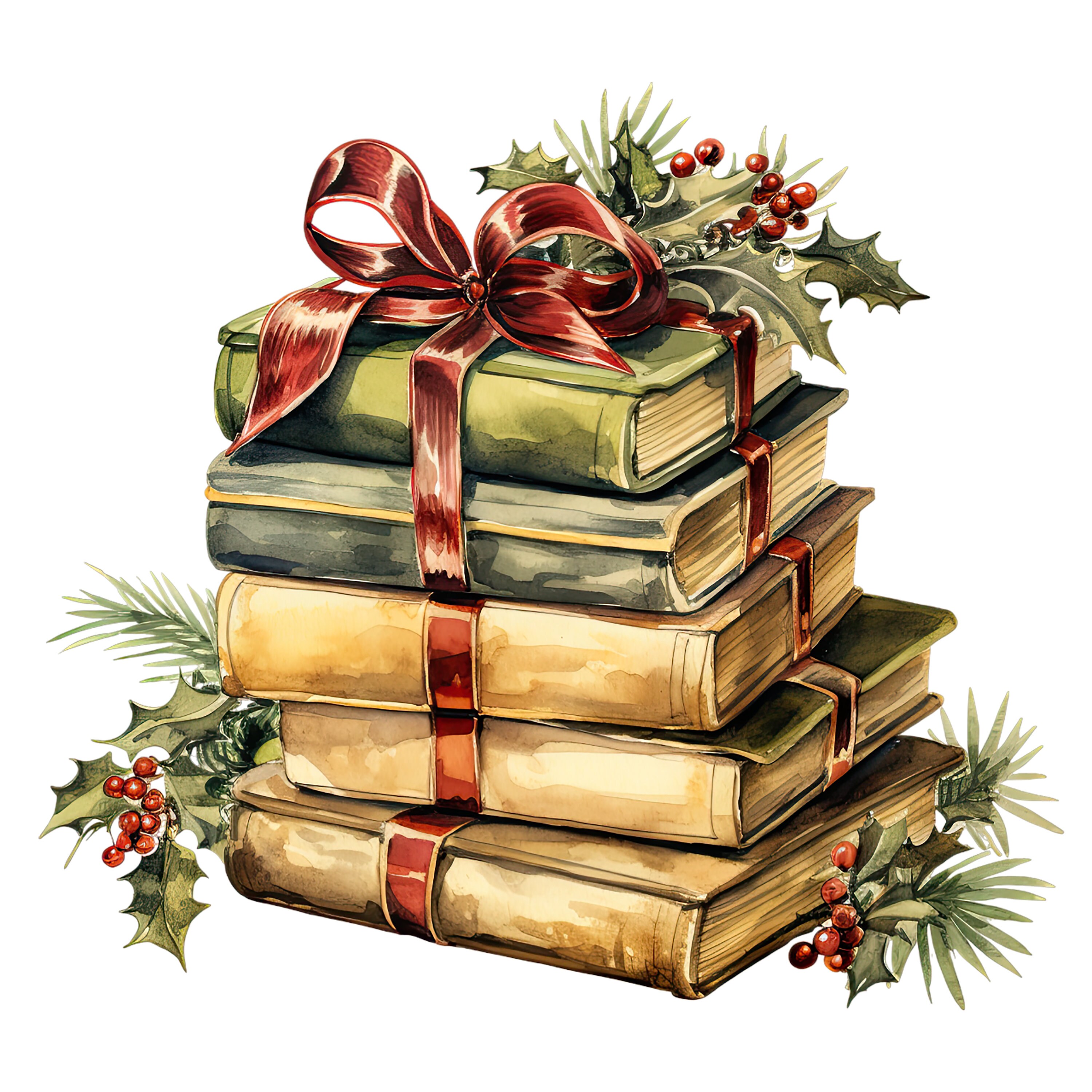 Vintage Christmas Books Clipart Vintage Books Png Christmas Books Png