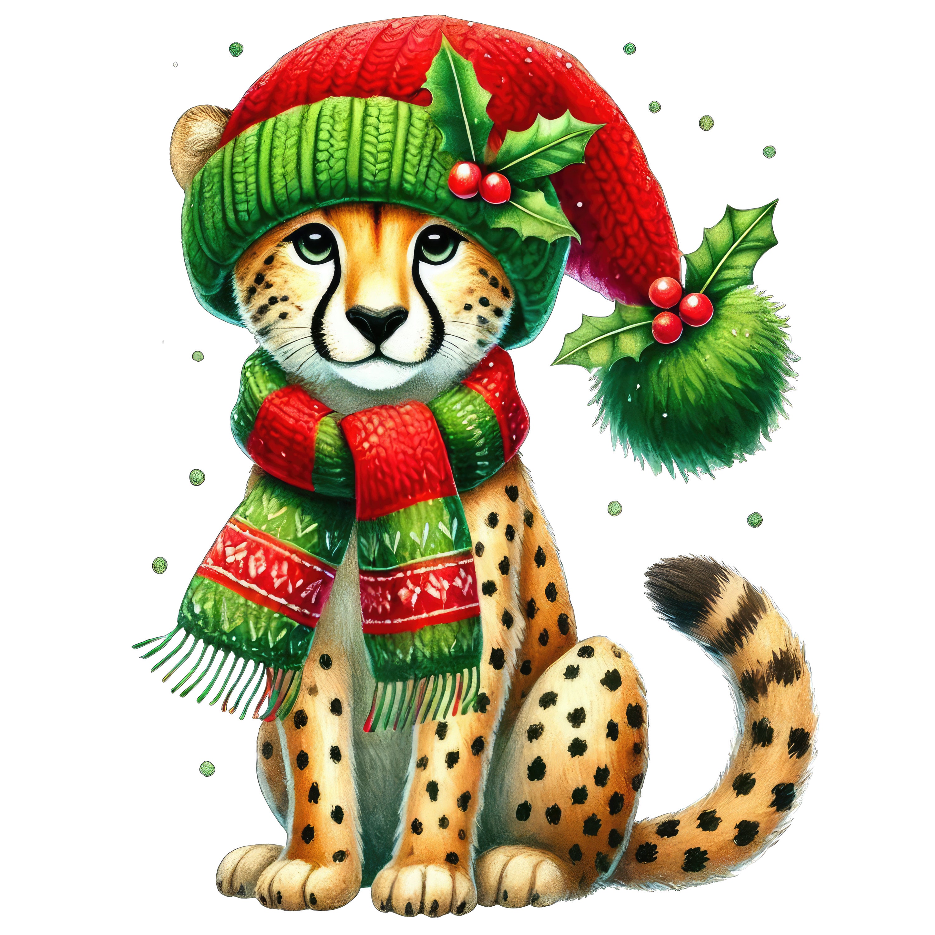 Christmas Animals Clipart, Winter Animal Clip Art, Christmas Watercolor ...