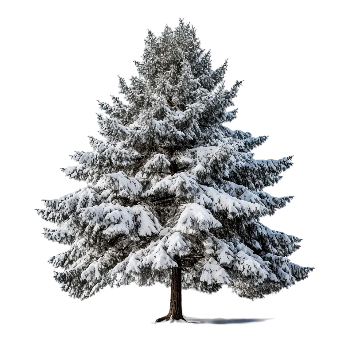 Snowy Tree Clipart, Christmas Tree Clipart, Watercolor Christmas Tree ...