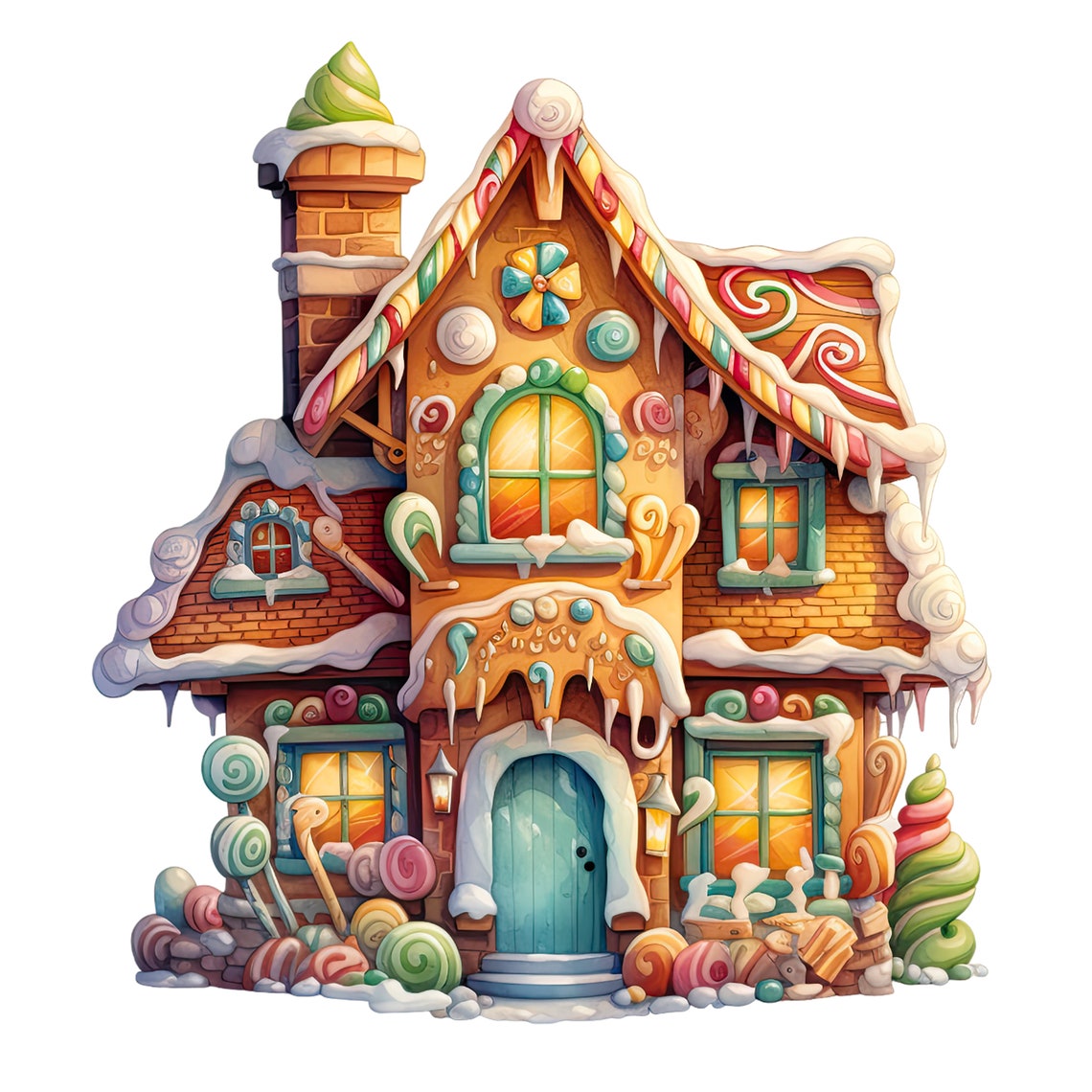 Gingerbread House Clipart, Christmas Gingerbread House Clipart ...