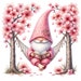 Cherry Blossom Gnome Clipart, Spring Gnome Clipart, Cute Cherry Blossom ...