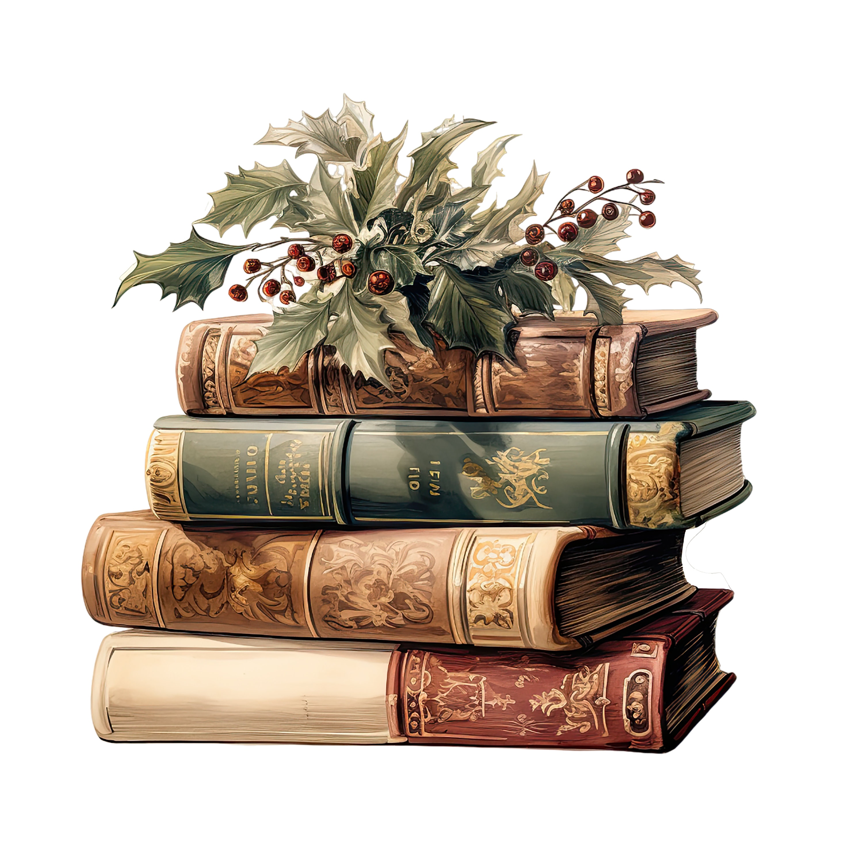 Vintage Christmas Books Clipart Vintage Books Png Christmas Books Png