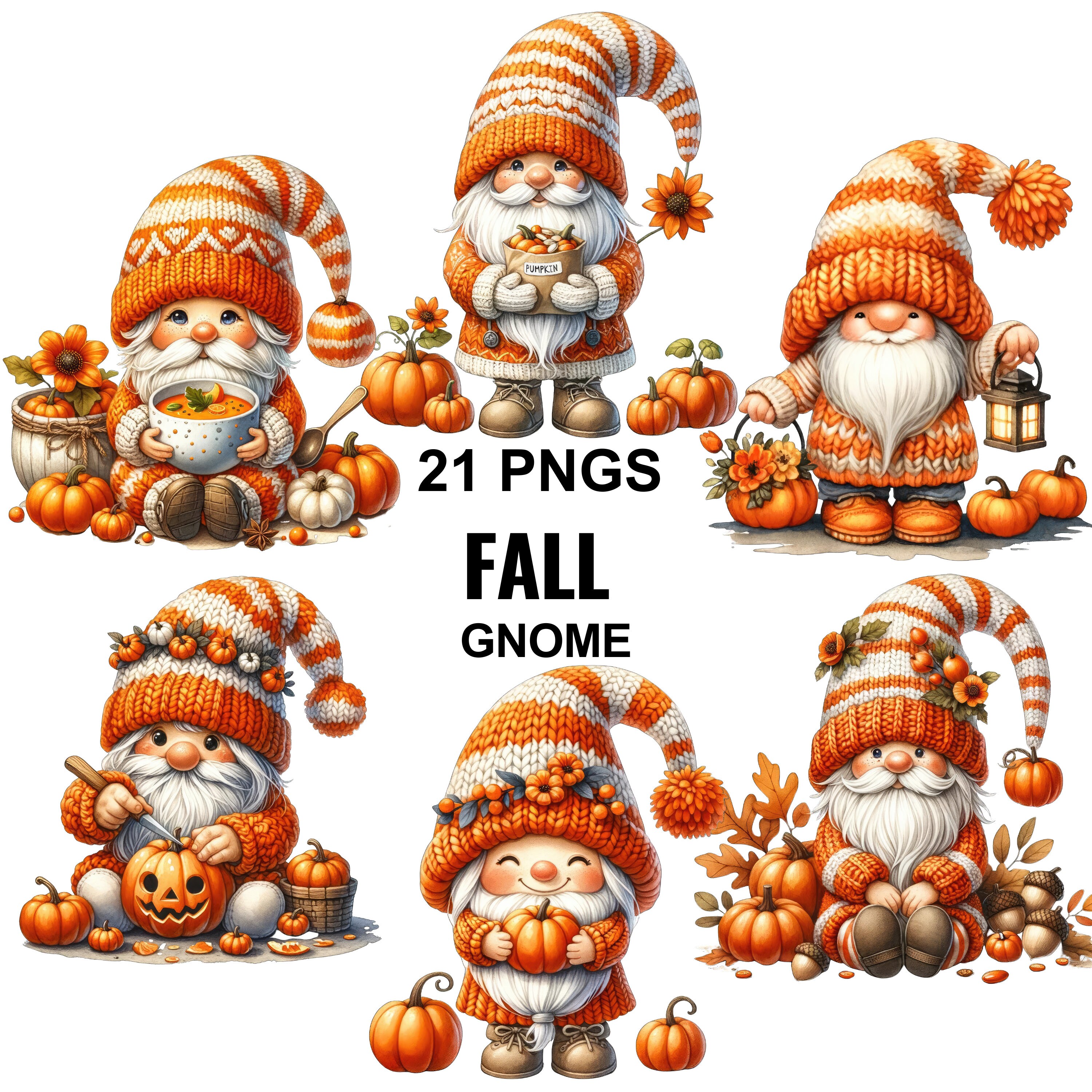 Fall Gnome Clipart, Autumn Gnome Png, Gnome Thanksgiving, Happy Fall ...