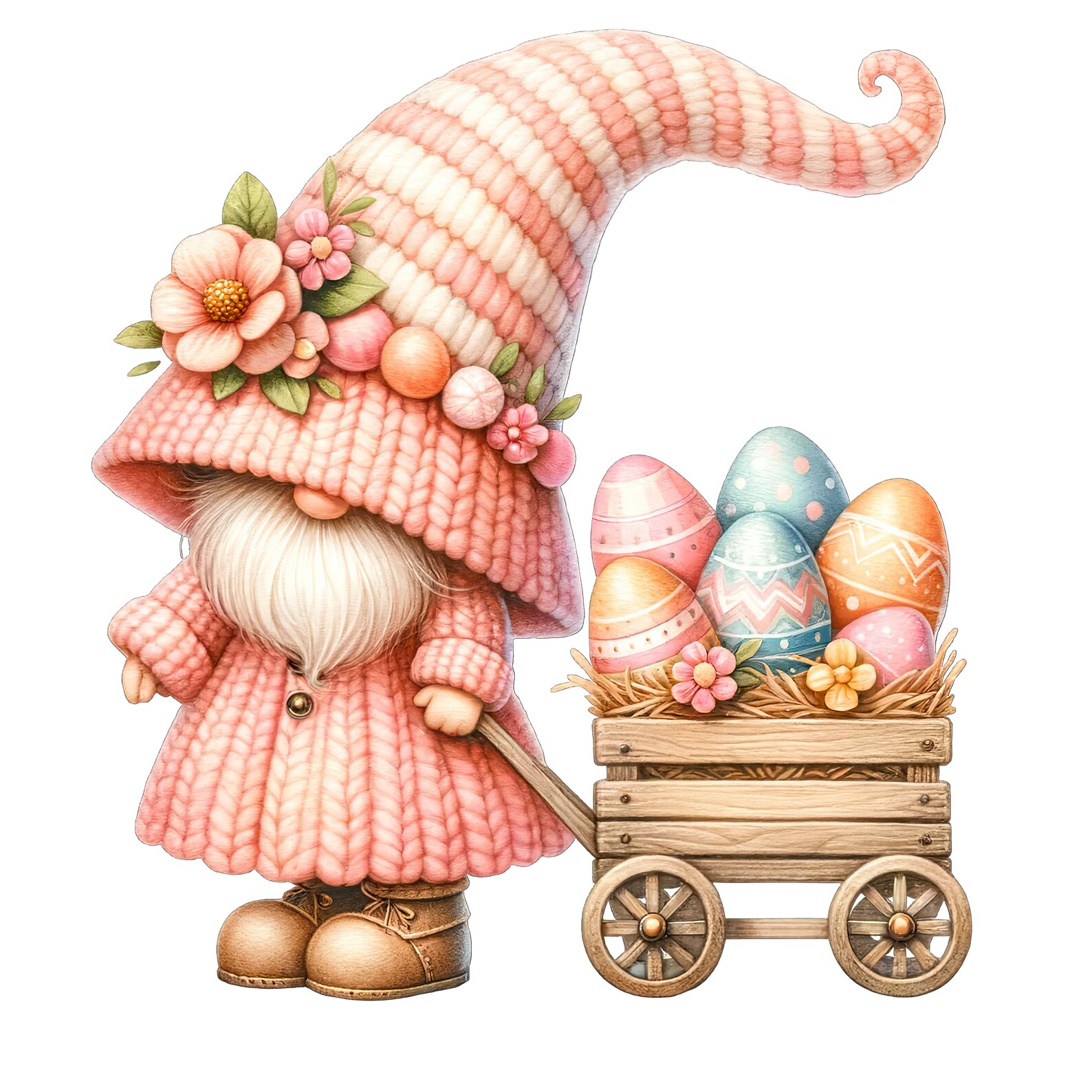 Watercolor Easter Gnome Clipart, Easter Png, Happy Easter, Easter Gnome ...